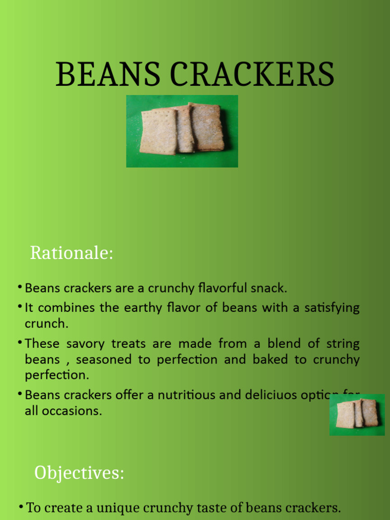 Beans Crackers | PDF | Bean | Gluten Free Diet