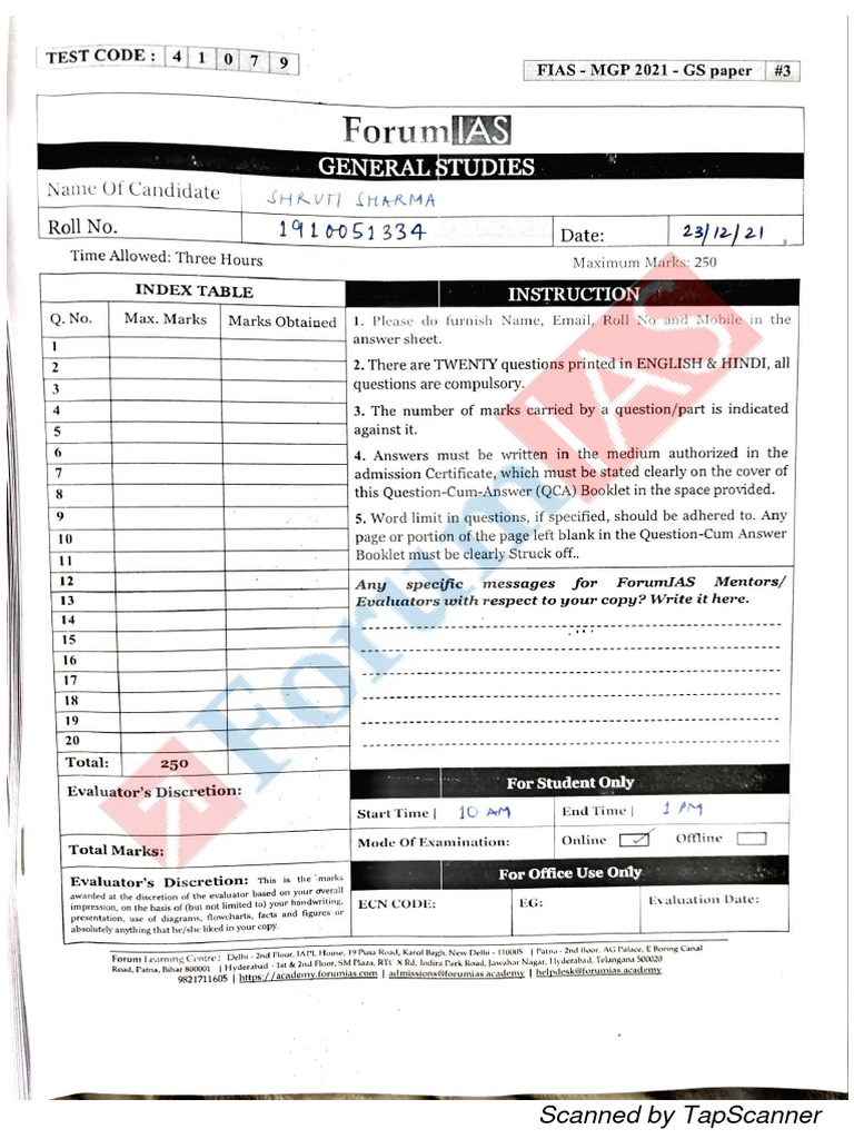 Shruti Sharma Gs3 | PDF