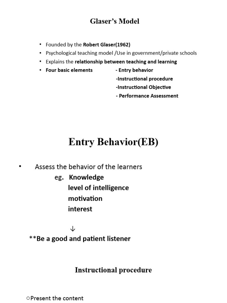 Glaser's Model | PDF