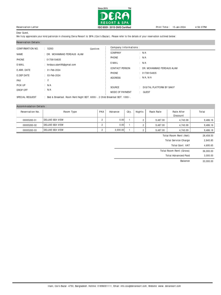 Dr. Mohammad Ferdaus Alam, ID 5283 | PDF | Credit Card