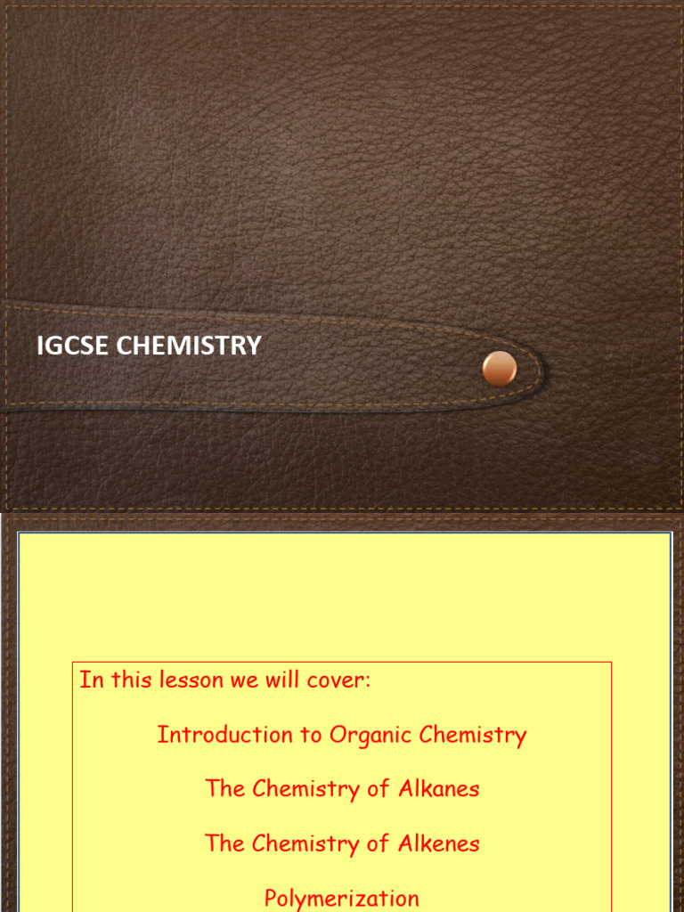 IGCSE Organic Chemistry Overview | PDF | Alkane | Petroleum