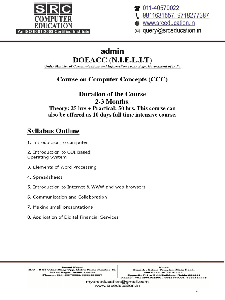 Ccc Syllabus Pdf World Wide Web Internet Web
