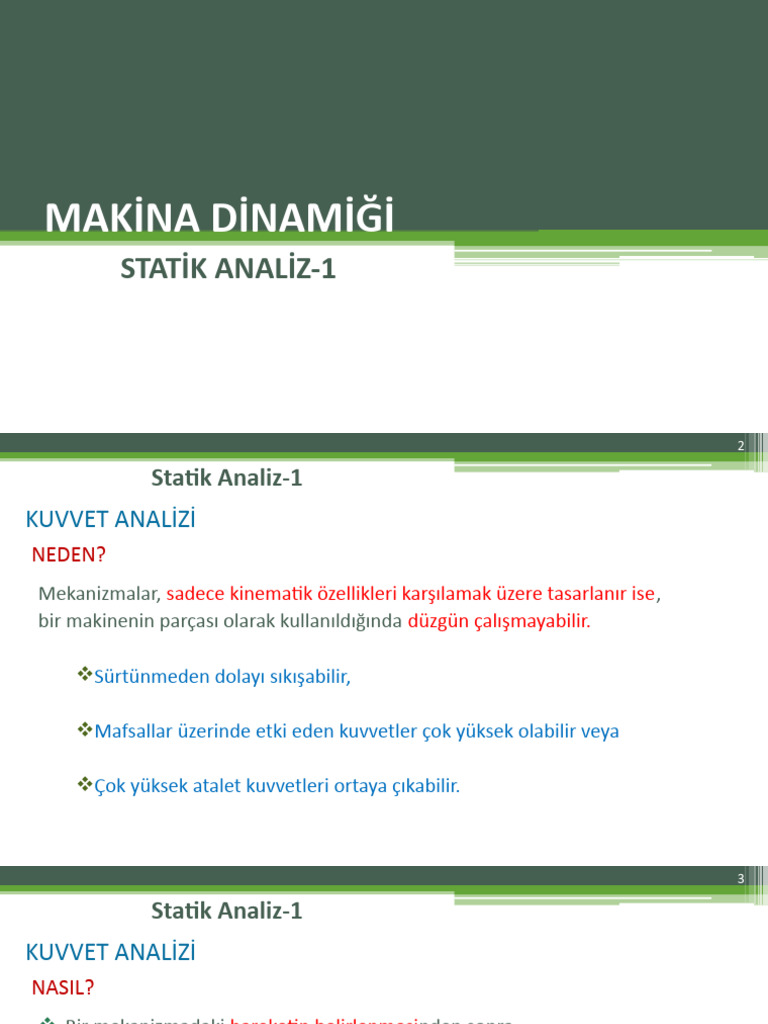 2 Statik Analiz (1.kısım) | PDF