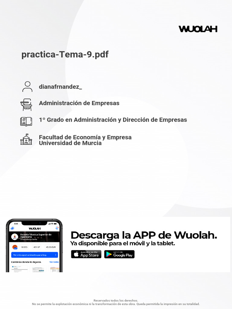 Wuolah Free Practica Tema 9 | PDF | Business | Economias