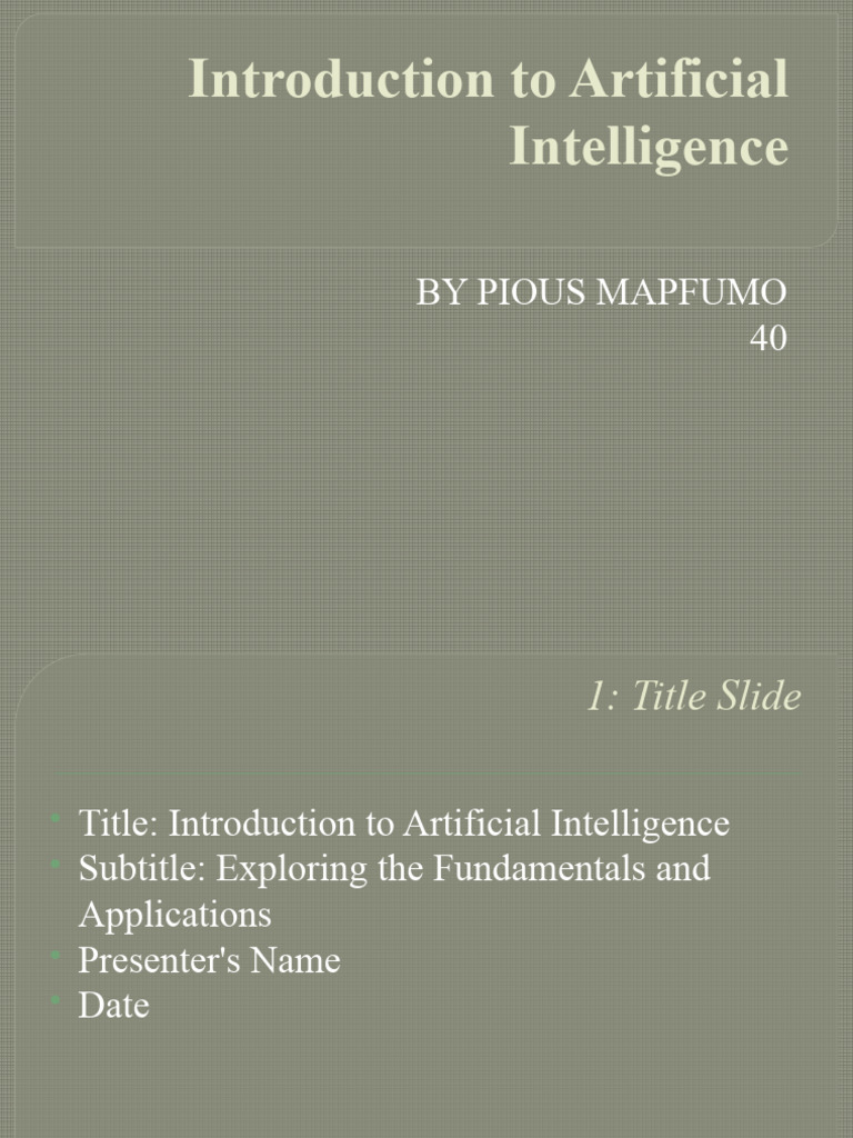 Introduction to Artificial Intelligence | PDF | Artificial Intelligence ...