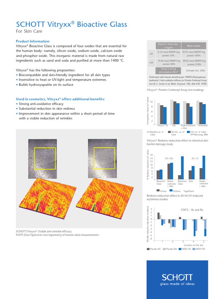 SCHOTT Vitryxx Bioactive Glass Powder For Skin Care - Eng | PDF ...