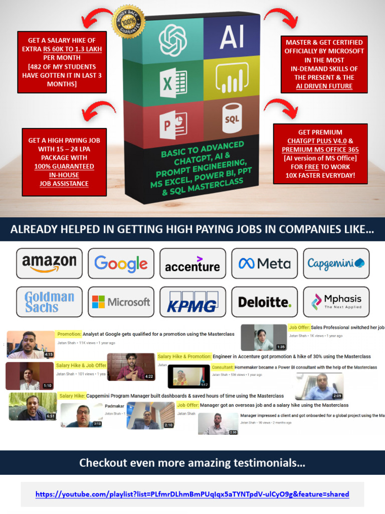 MSAI Masterclass PDF | PDF | Microsoft Excel | Computing