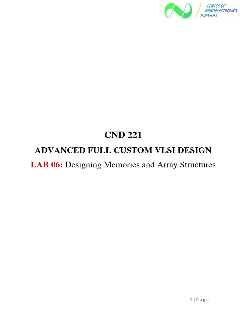 Lab 05 Memories | PDF | Computer Memory | Random Access Memory