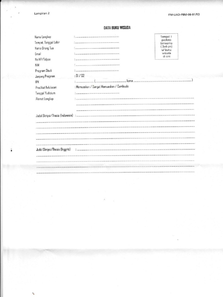 Data Buku Wisuda | PDF