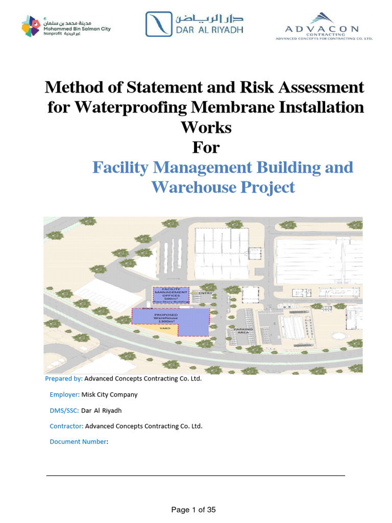 Waterproofing Membrane Installation Guide | PDF | Personal Protective ...