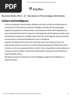 Class 12 Psychology: Intelligence Insights | PDF
