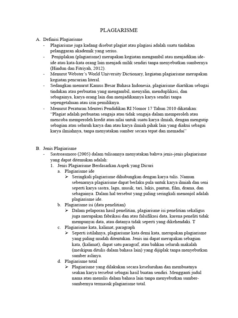 Panduan Lengkap Plagiarisme | PDF | Ilmu Sosial