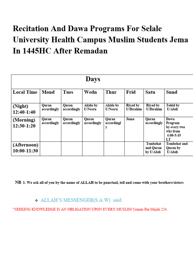 Revised Program - Docx2222 | PDF | Religious Faiths | Semitic Words And ...