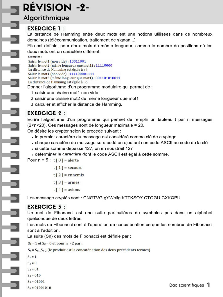 Algorithmes de cryptage et Hamming | PDF | Algorithmes | Informatique