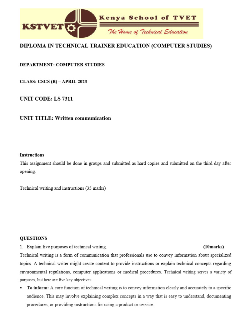 Written Communication | PDF | Documentation | Software