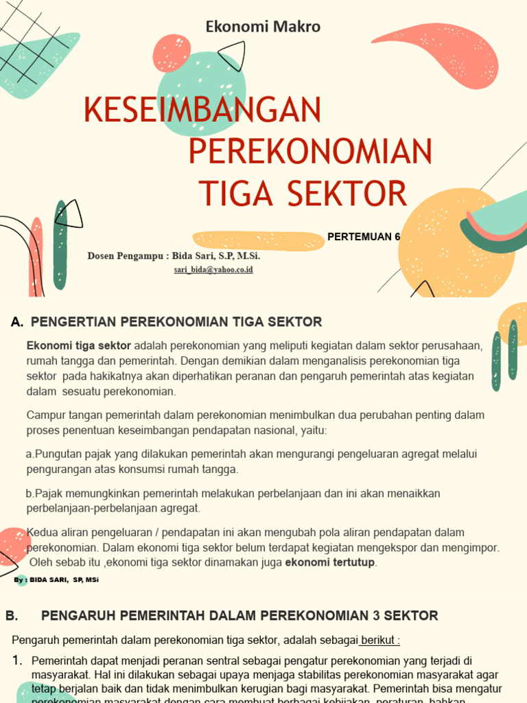 Makro Keseimbangan 3 Sektor | PDF