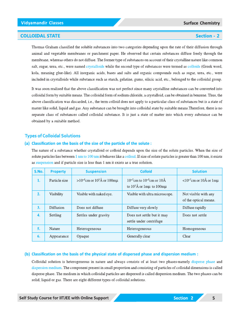 2 Surface Chemistry Section 2 | PDF