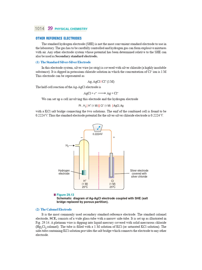 Secondary Reference Electrode Overview | PDF | Physical Sciences ...