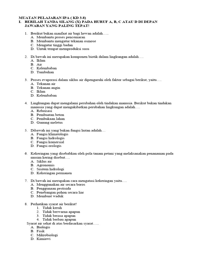 Pas Kelas V Tema 8 Ipa, Ips, Dan SBDP | PDF