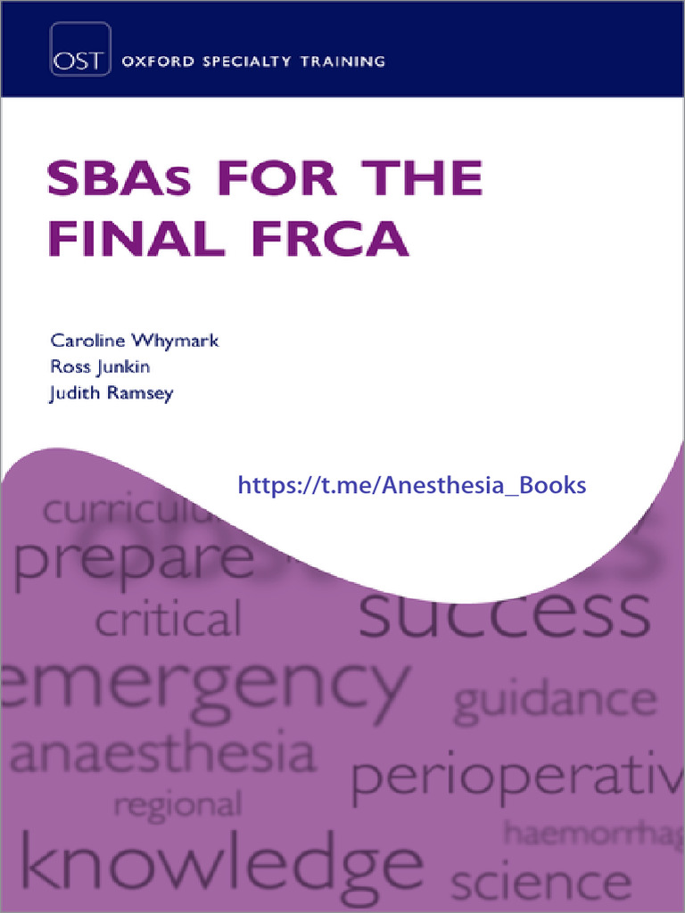 @anesthesia - Books 2019 SBAs For The Final FRCA | PDF | Electrocardiography | Heart