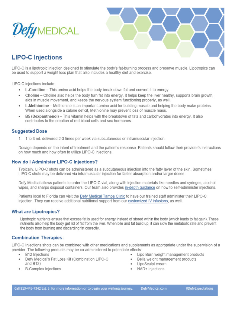 LIPO C Injections V1 12.14.23 | PDF | Injection (Medicine) | Dose ...