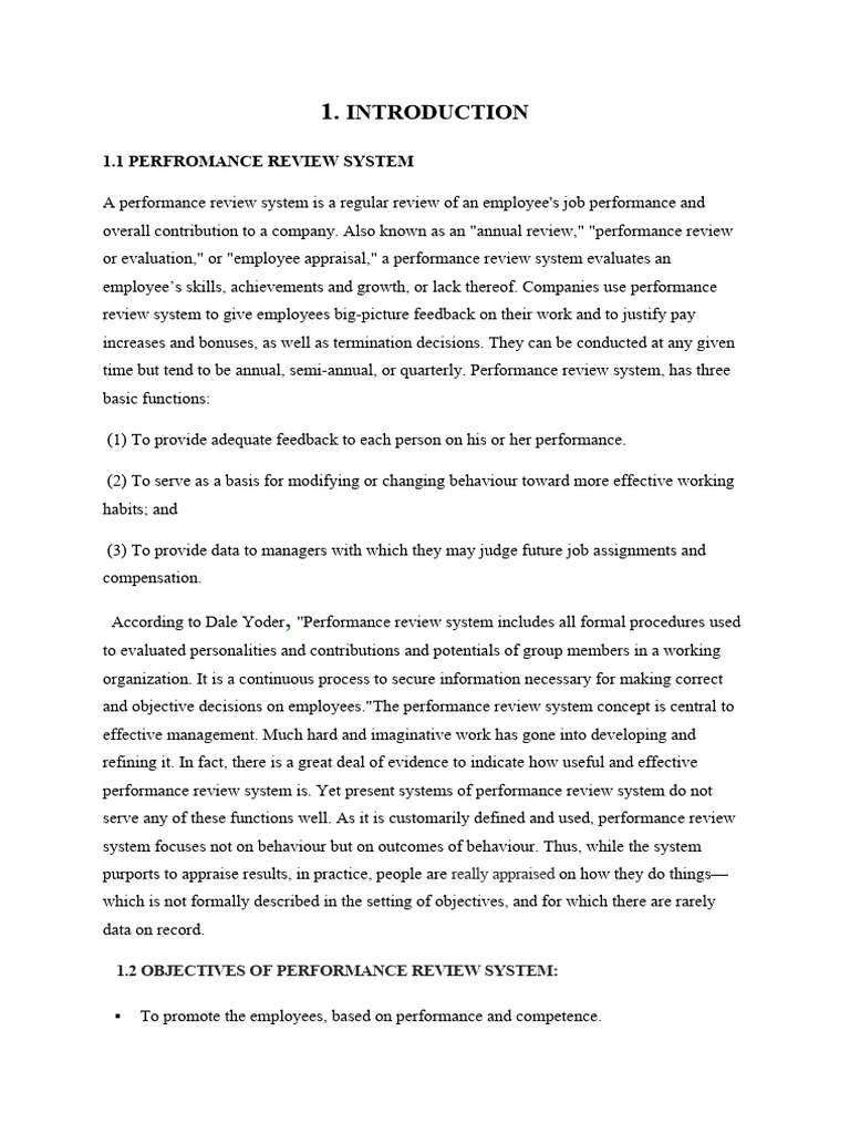 Performance Review System | PDF | Performance Appraisal | Methodology
