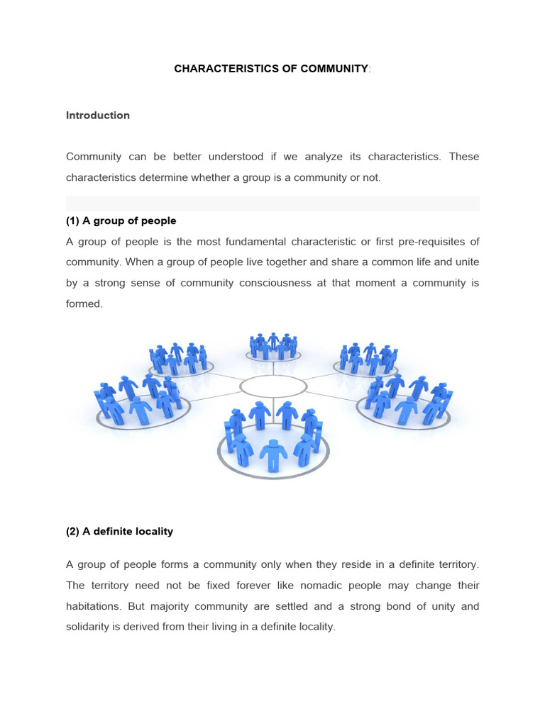 Characteristics of Community | PDF | Feeling | Community