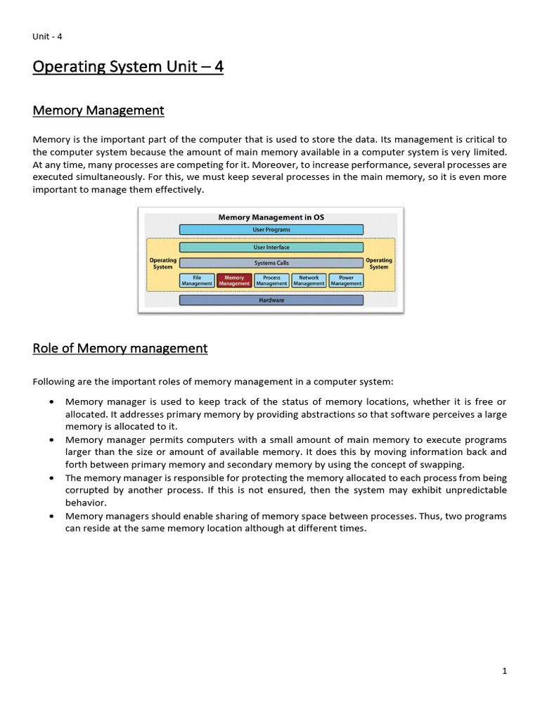 Unit 4 Os Pdf Computer Data Storage Operating System 