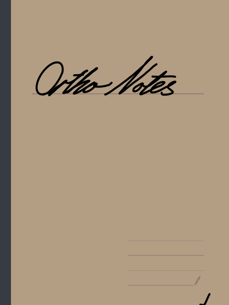 Ortho Notes | PDF