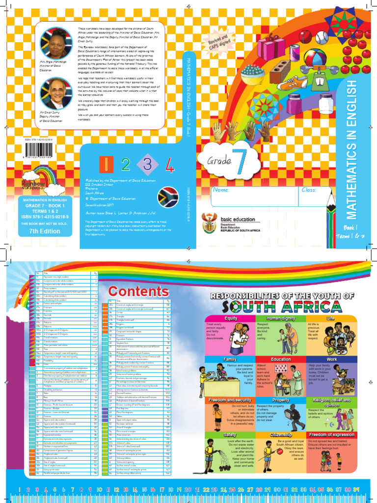 Grade 7 Workbook 1 2017 | PDF | Multiplication | Subtraction