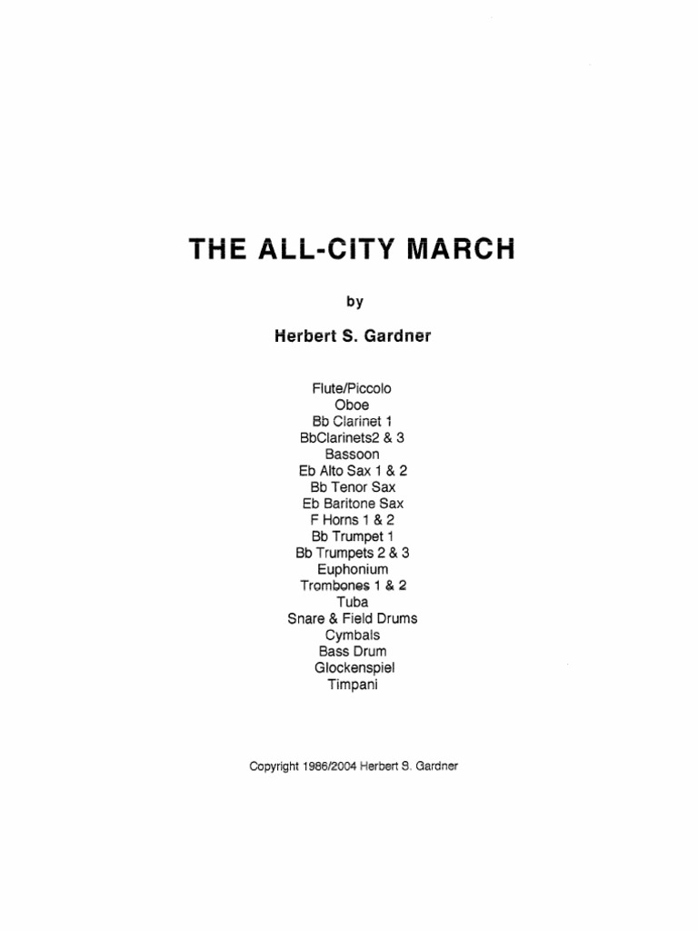 IMSLP286219 PMLP464651 All City - March - Score | PDF