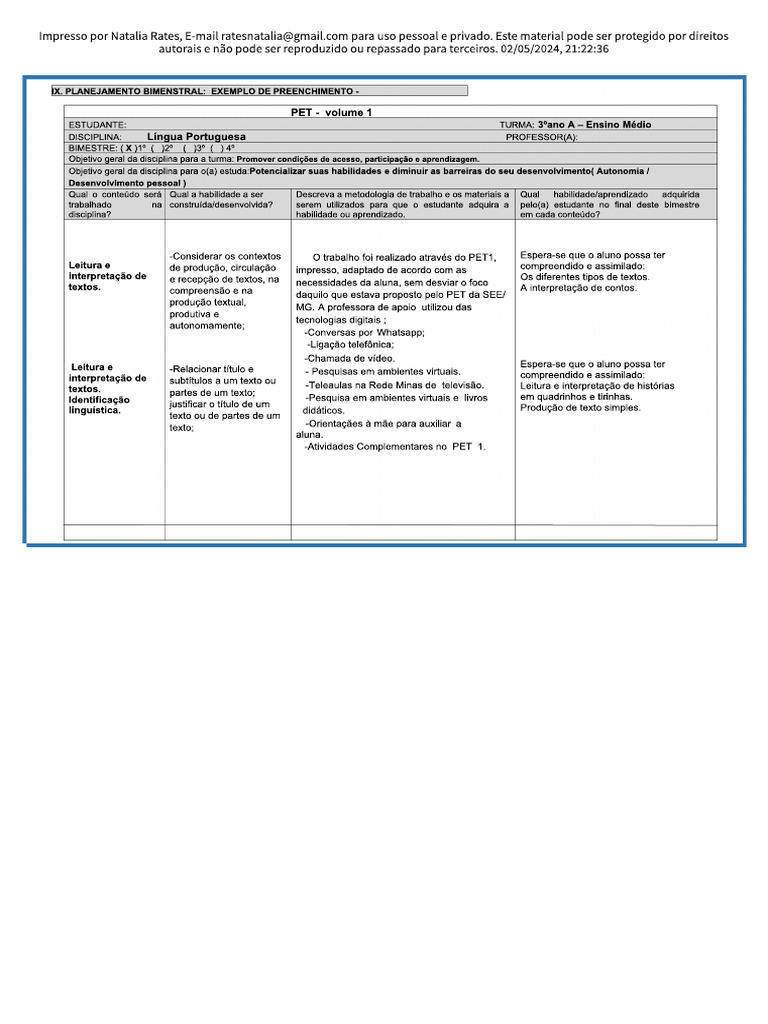 PDI 2021 Preenchido - Passei Direto | PDF
