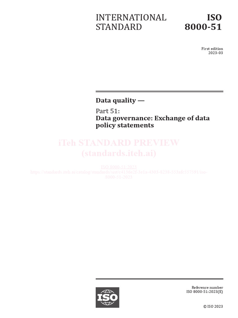 Iso 8000 51 2023 | PDF | Data Quality | Quality Management