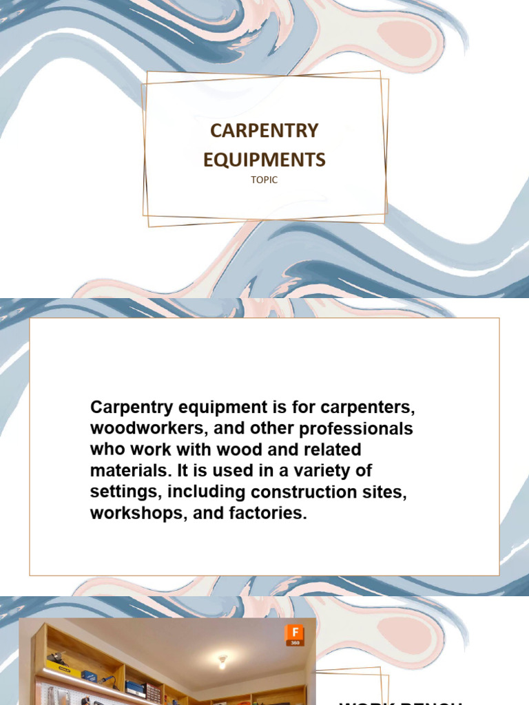 Carpentry Equipments | PDF