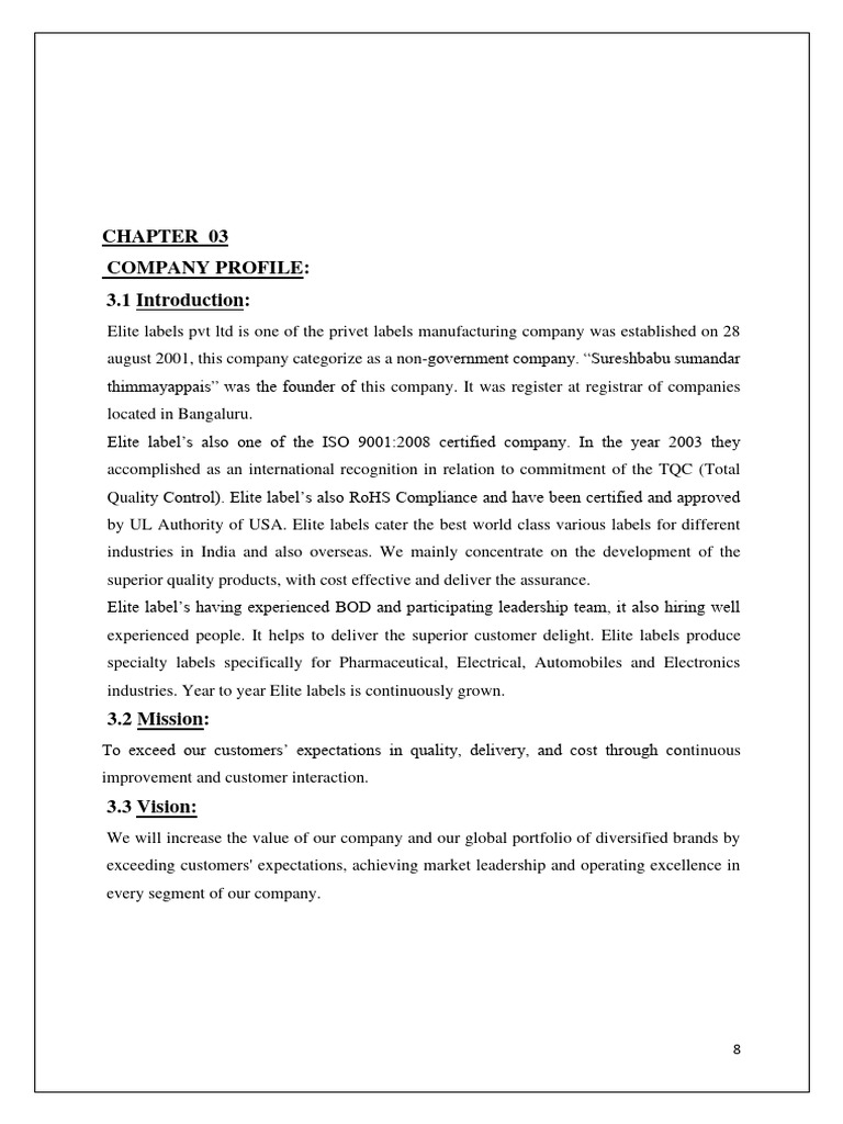 Elite Labels: Industry Leader Profile | PDF | Recruitment | Investing
