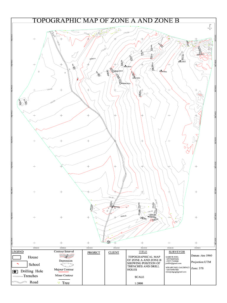 Topographic Map Zone a&B | PDF