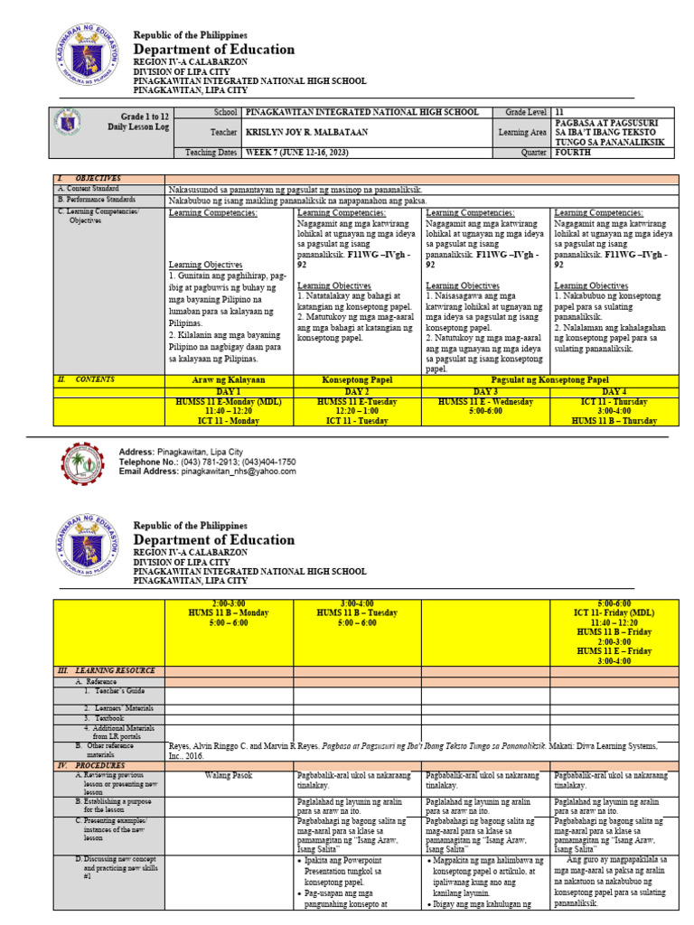 WLP Week 7 PPITTP | PDF