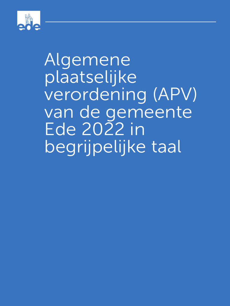 APV Ede 2022 in Begrijpelijke Taal | PDF