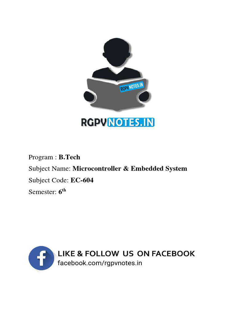 Unit 2 - Microcontroller & Embedded System - WWW - Rgpvnotes.in | PDF ...