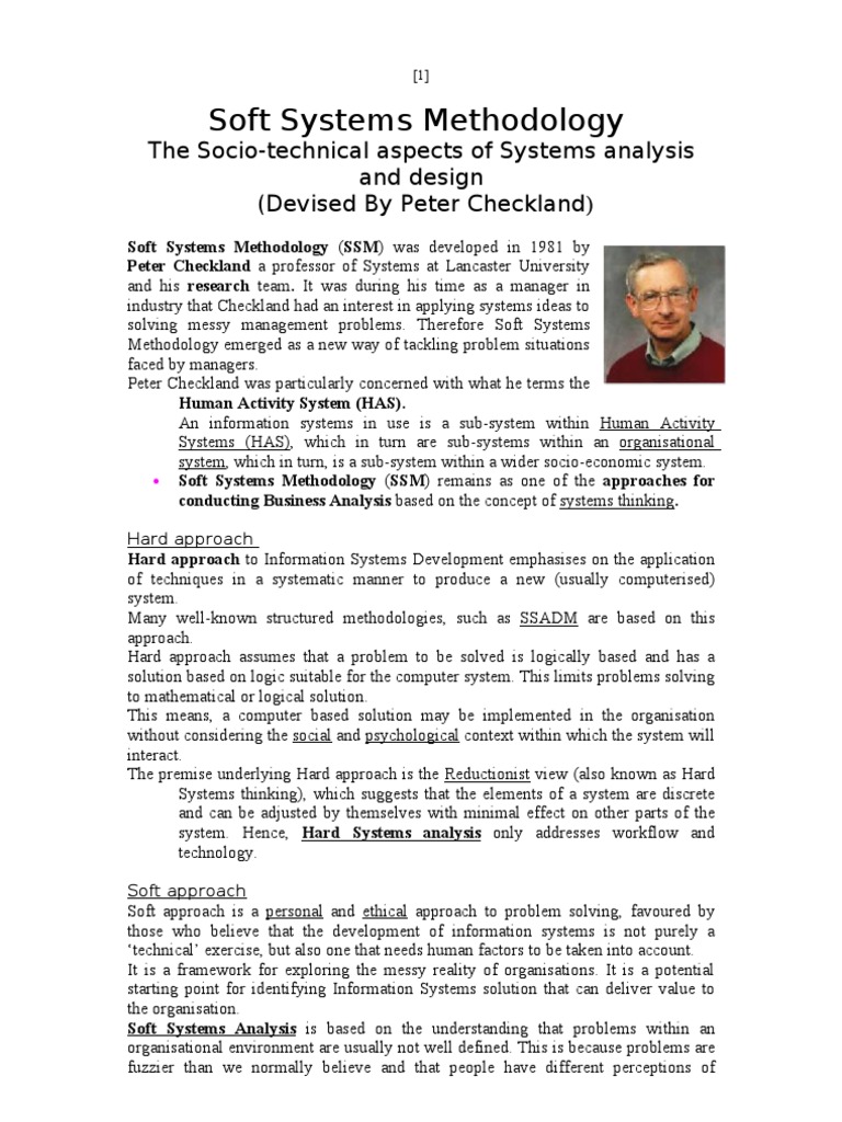SSM Soft Systems Methodology MIS BRIEF | Download Free PDF | System | Conceptual Model