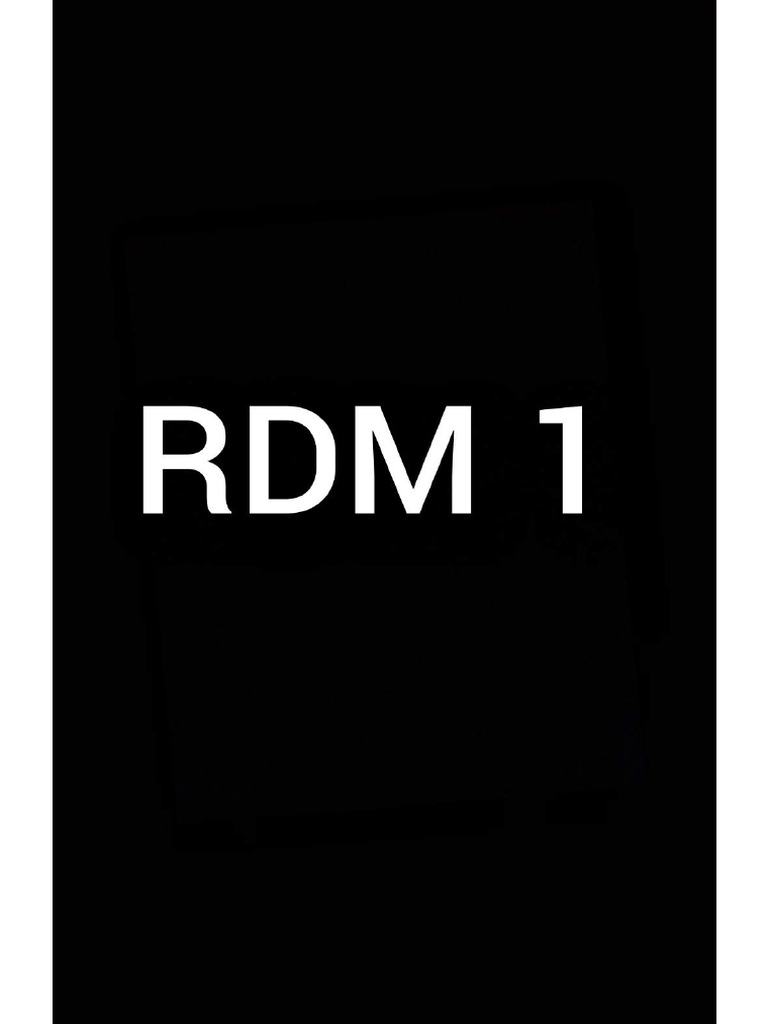 RDM 1 | PDF