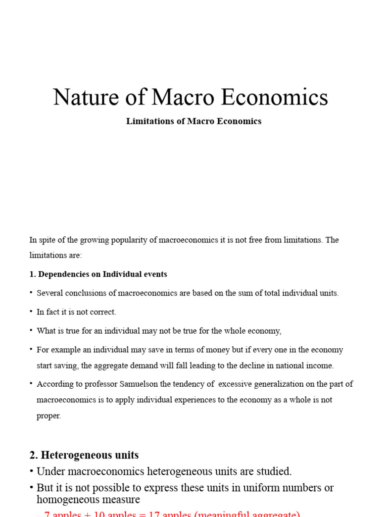 Nature Of Macro Economics Pdf Macroeconomics Economics