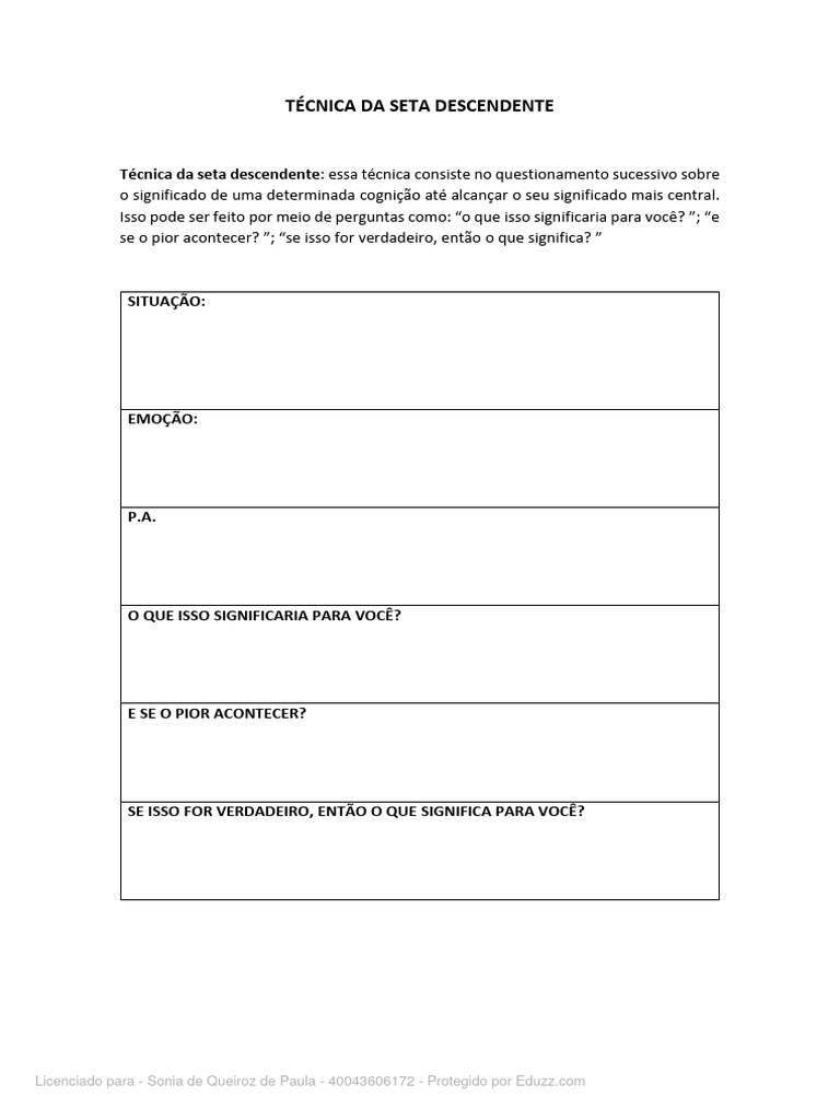 Tecnica Da Seta Descendente TCC | PDF
