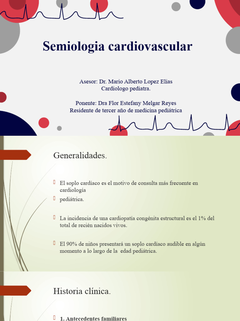 Semiologia Cardiovascular. Diapo | Descargar gratis PDF | Corazón | Cardiología