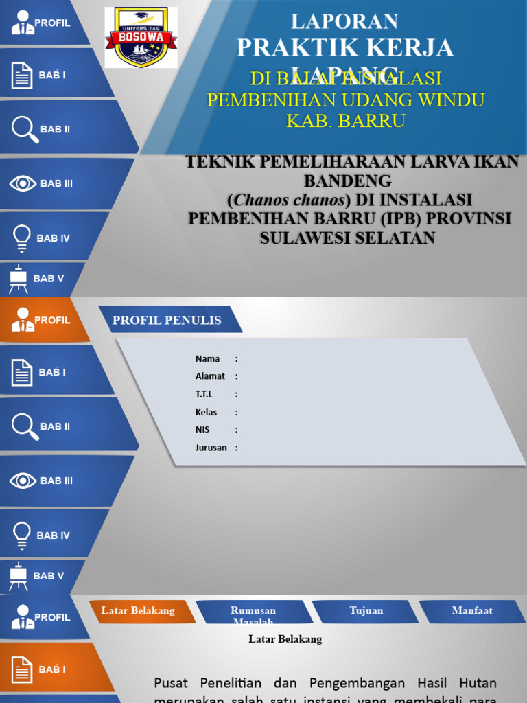 Contoh Slide Presentasi Sidang PKL | PDF