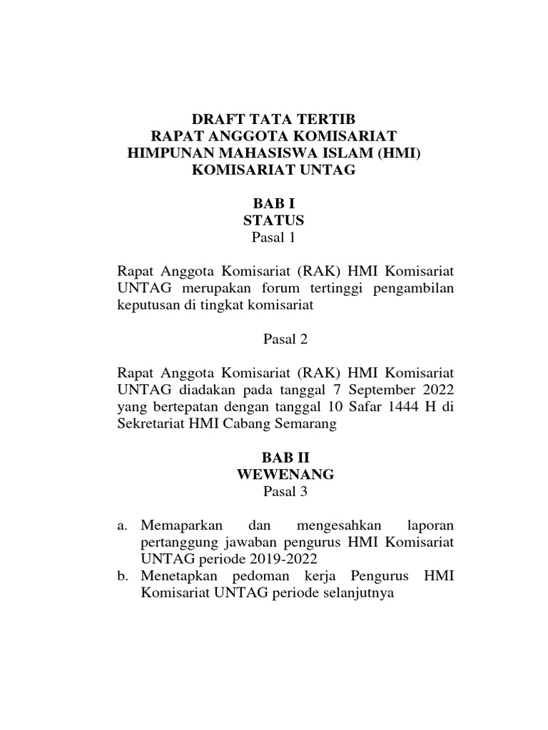 Draft RAK HMI UNTAG | PDF