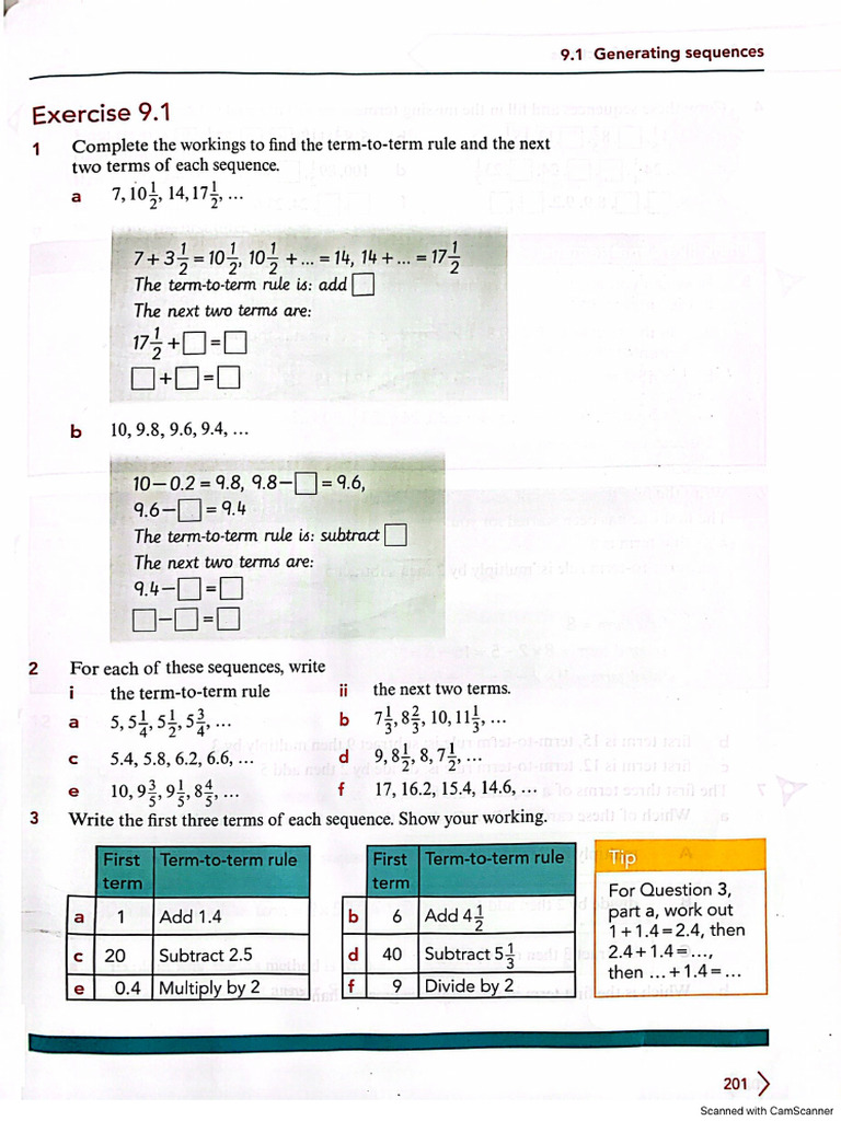 Camb Book8 - Patterns and Sequences | PDF