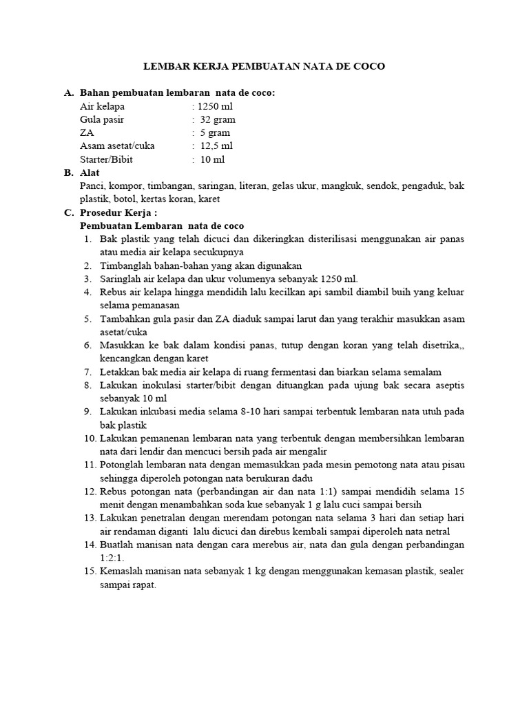 Sop Nata de Coco | PDF