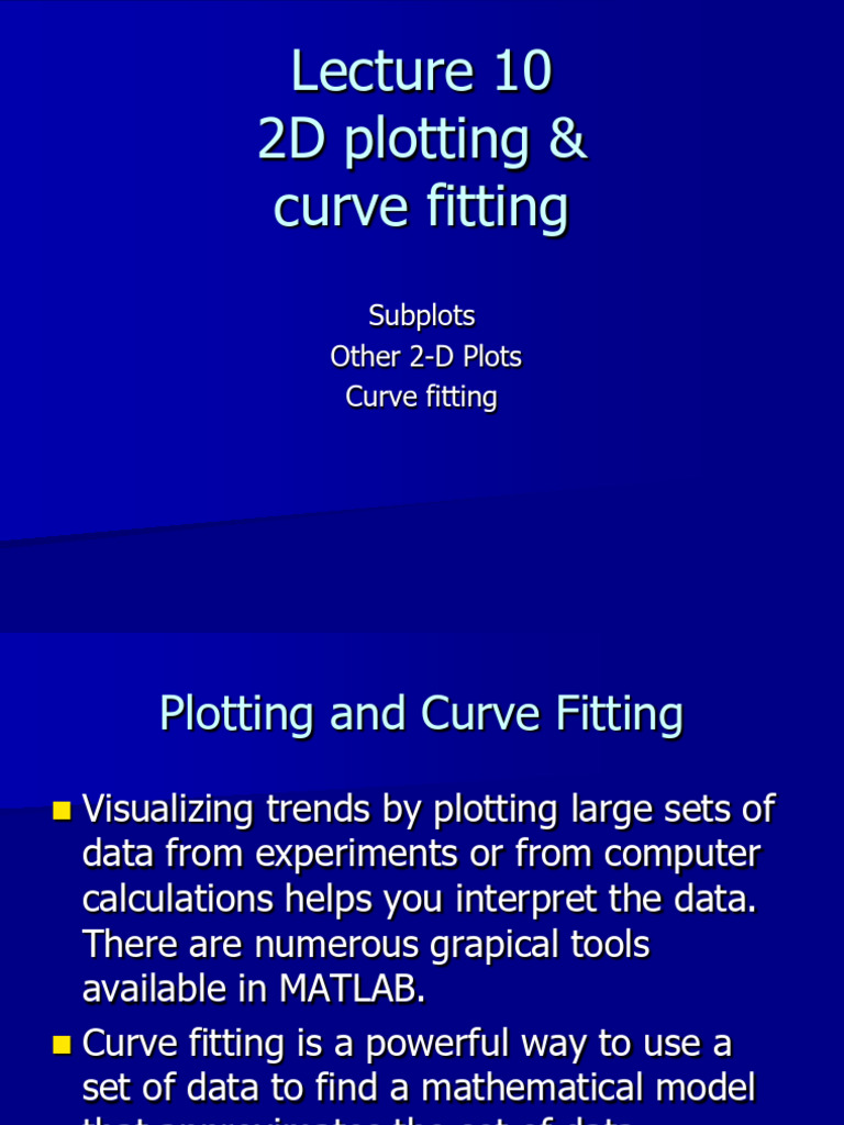 Lect10 2d Plotting & Curve Fitting | PDF | Polynomial | Function (Mathematics)