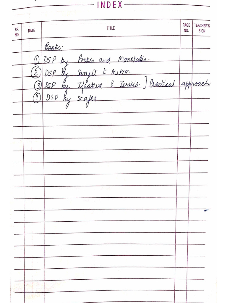 DSP Notes Drive | PDF